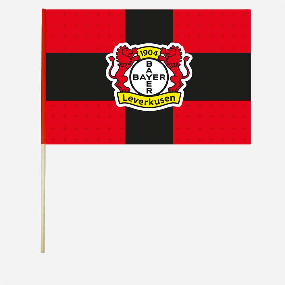 Flag cross red black 60x40cm | Bayer 04 Leverkusen Fanshop
