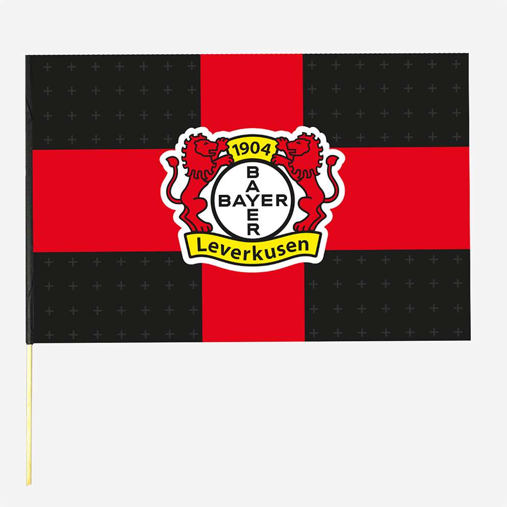 Flag cross black red 90x60cm | Bayer 04 Leverkusen Fanshop