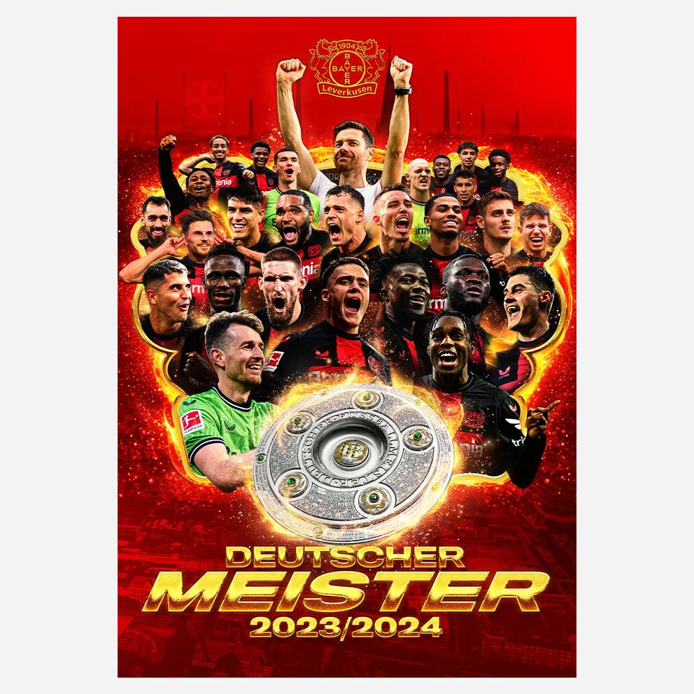 Poster Deutscher Meister Spieler | Bayer 04 Leverkusen Fanshop