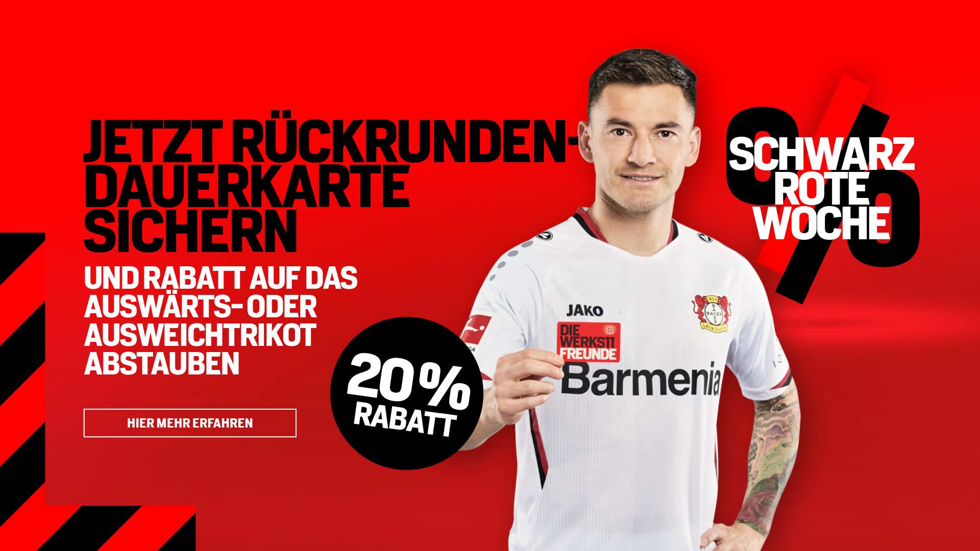 Rückrunden-Dauerkarte sichern und Trikot-Rabatt abstauben | Bayer04.de